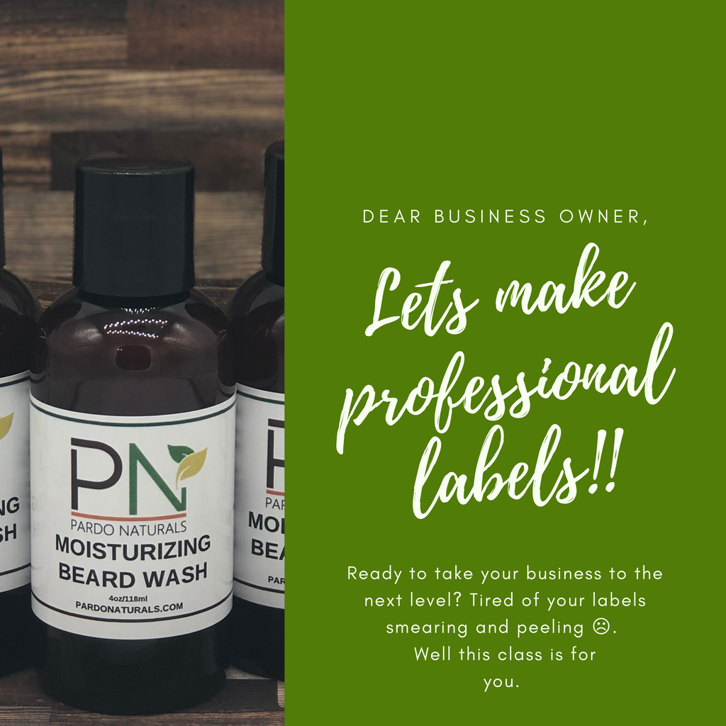 Virtual Label Making Class – PARDO NATURALS